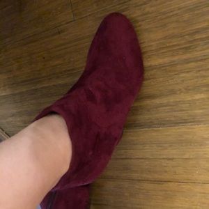 Forever 21 | Shoes | Plum Pointed Pointy Toe Wedge Ankle Boot Booties 8 ...